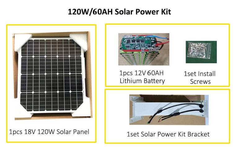 Off-Grid 120W 60AH Solar Panel Power Solution for CCTV System and 4G ...