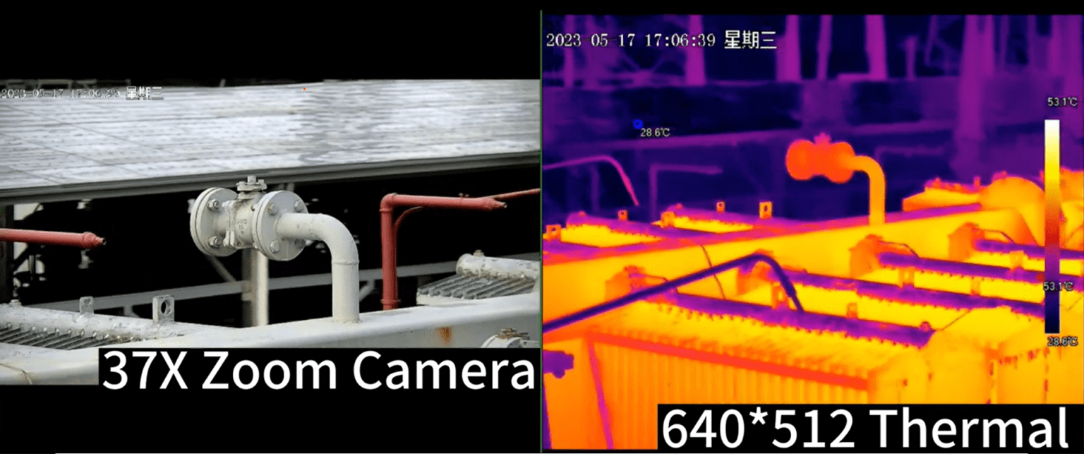 Network Dual Sensor Dual Vision HD Temperature Detection Thermal and ...