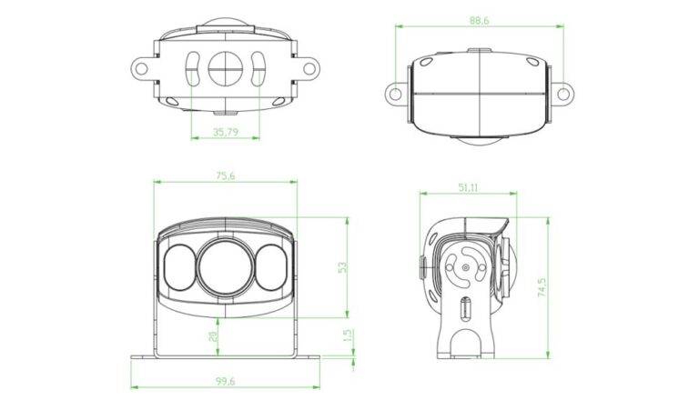 165 Degrees Wide Viewing Angle In-Vehicle Mobile Video Camera ...