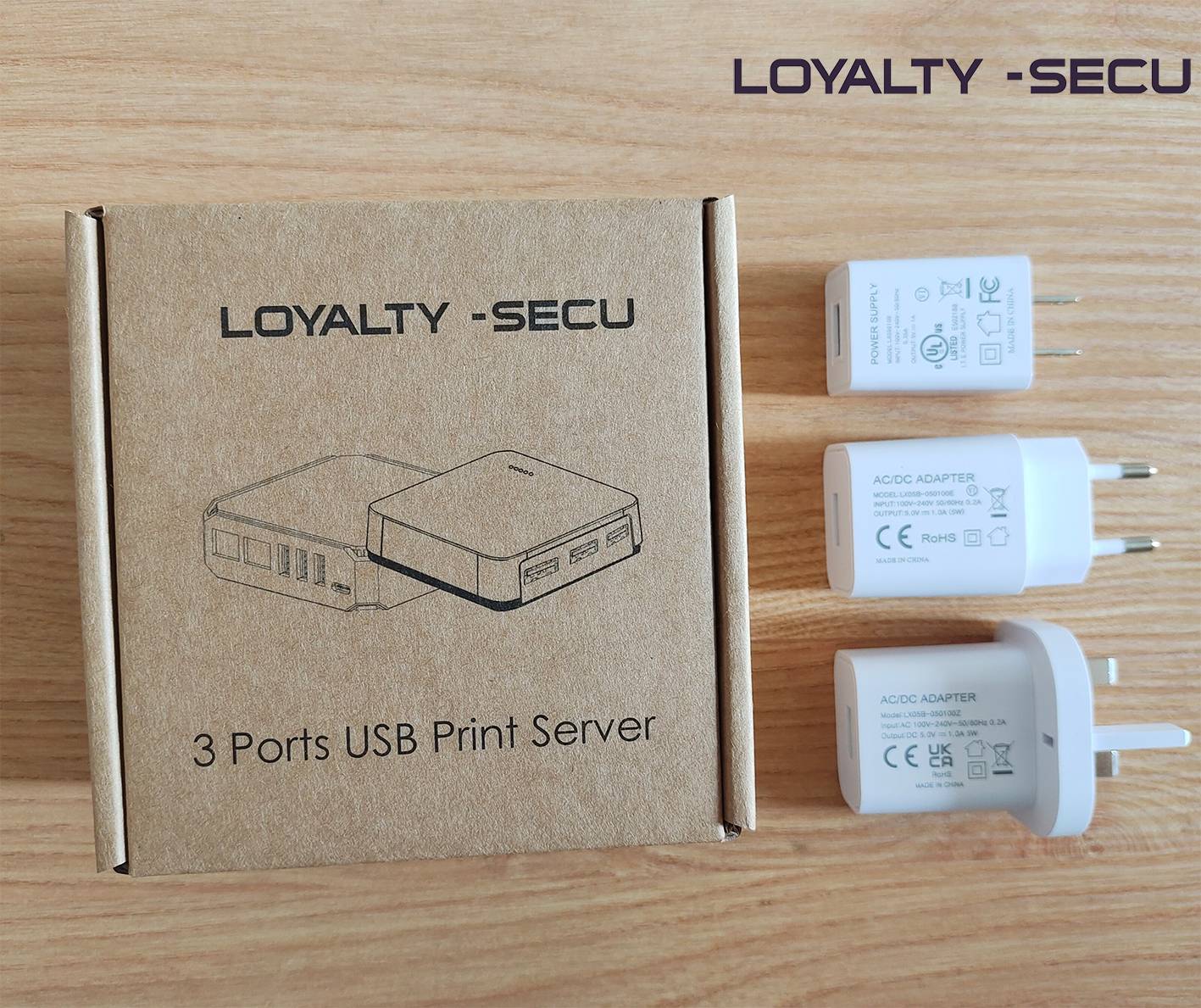 3 USB Ports Wireless WiFi Bluetooth Network Print Server for Multiple ...